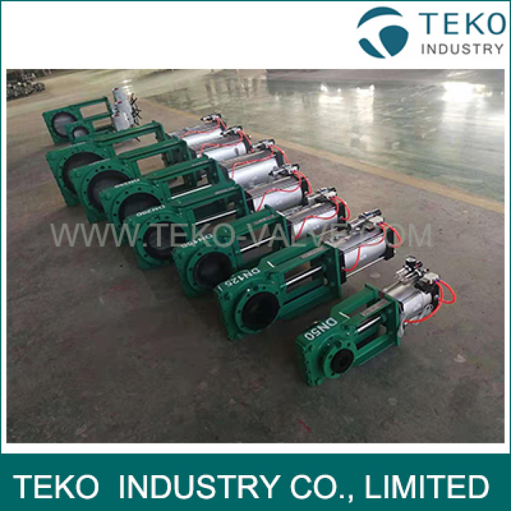 NR Sleeve Manual Knife Gate Slurry Valve For FGD System