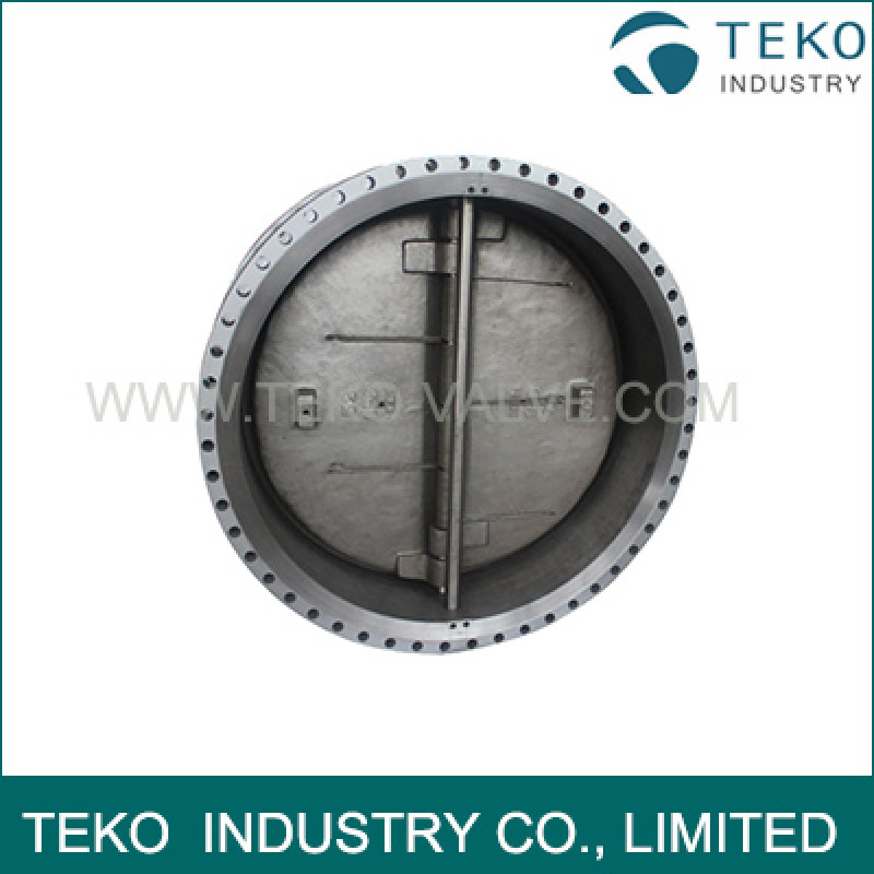 API 594 Standard Dual Plate Double Flanged Wafer Check Valve For WOG