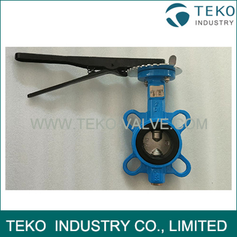 Centerline Splited Shaft Concentric Viton Seated Butterfly Valve With Lever